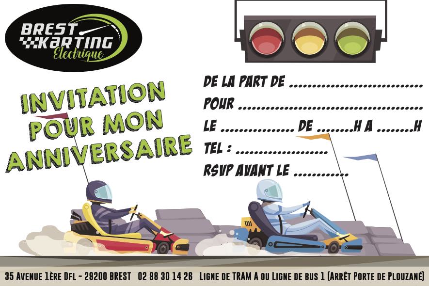 Carte Anniversaire Karting – Carte D’Invitation Anniversaire Karting – EGEX
